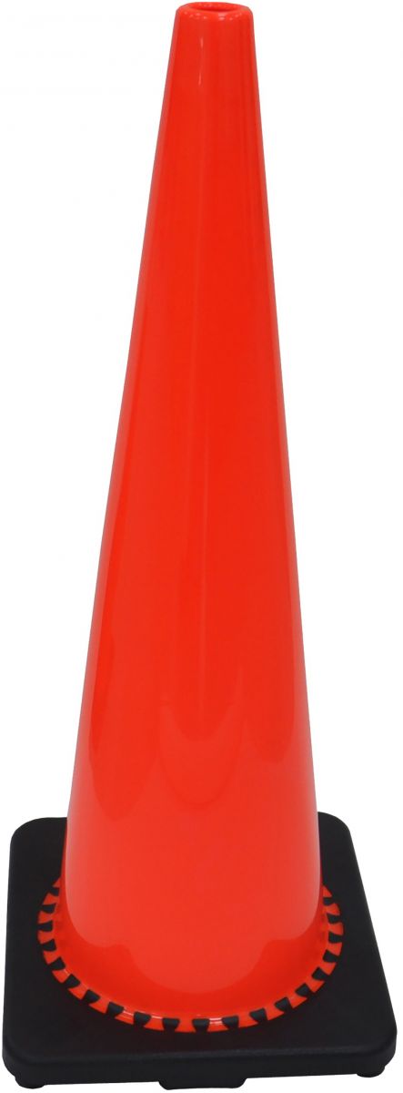 36 Inch (90 cm / 900 mm) Traffic Safety Cones with Black Base – High ...