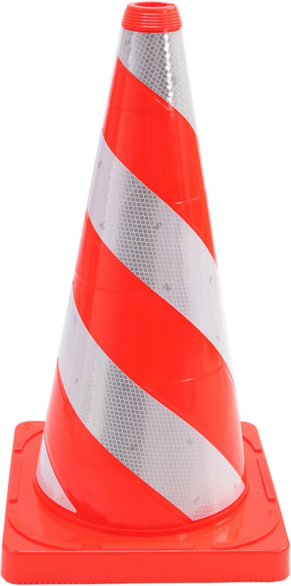 28 Inch (70 cm) V-Shape PVC Traffic Cone – High-Visibility, Durable ...