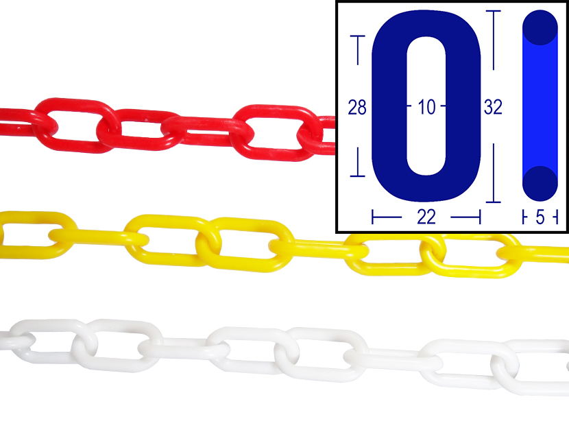 5mm Plastic Warning Chain | Heavy-Duty Safety Chain | MUSSE | MUSSE ...