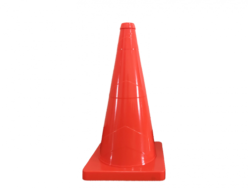 28 Inch (70 cm) V-Shape PVC Traffic Cone – High-Visibility, Durable ...