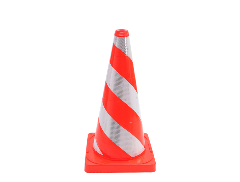28 Inch (70 cm) V-Shape PVC Traffic Cone – High-Visibility, Durable ...