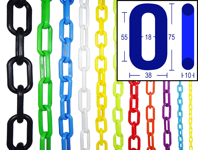 10mm Plastic Chain | Durable Plastic Warning Chain for Crowd Control ...