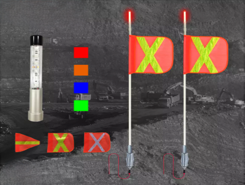 Mining Safety LED Whips with Steady/Flashing Top Light (12~24V) | MUSSE ...